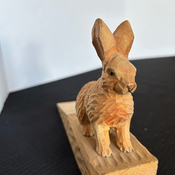 Accents | Handcarved Wooden Rabbit Doorstop Folkart Rustic Farmhouse ...